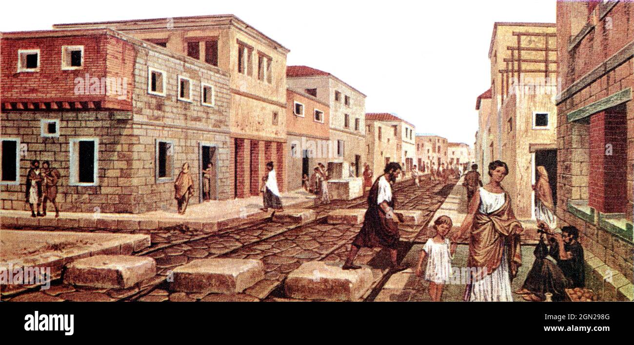 Rue de la Rome antique Photo Stock - Alamy