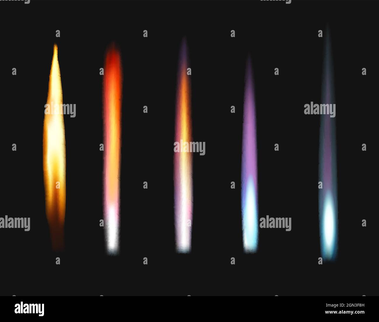 Test de flamme Banque d'images vectorielles - Alamy