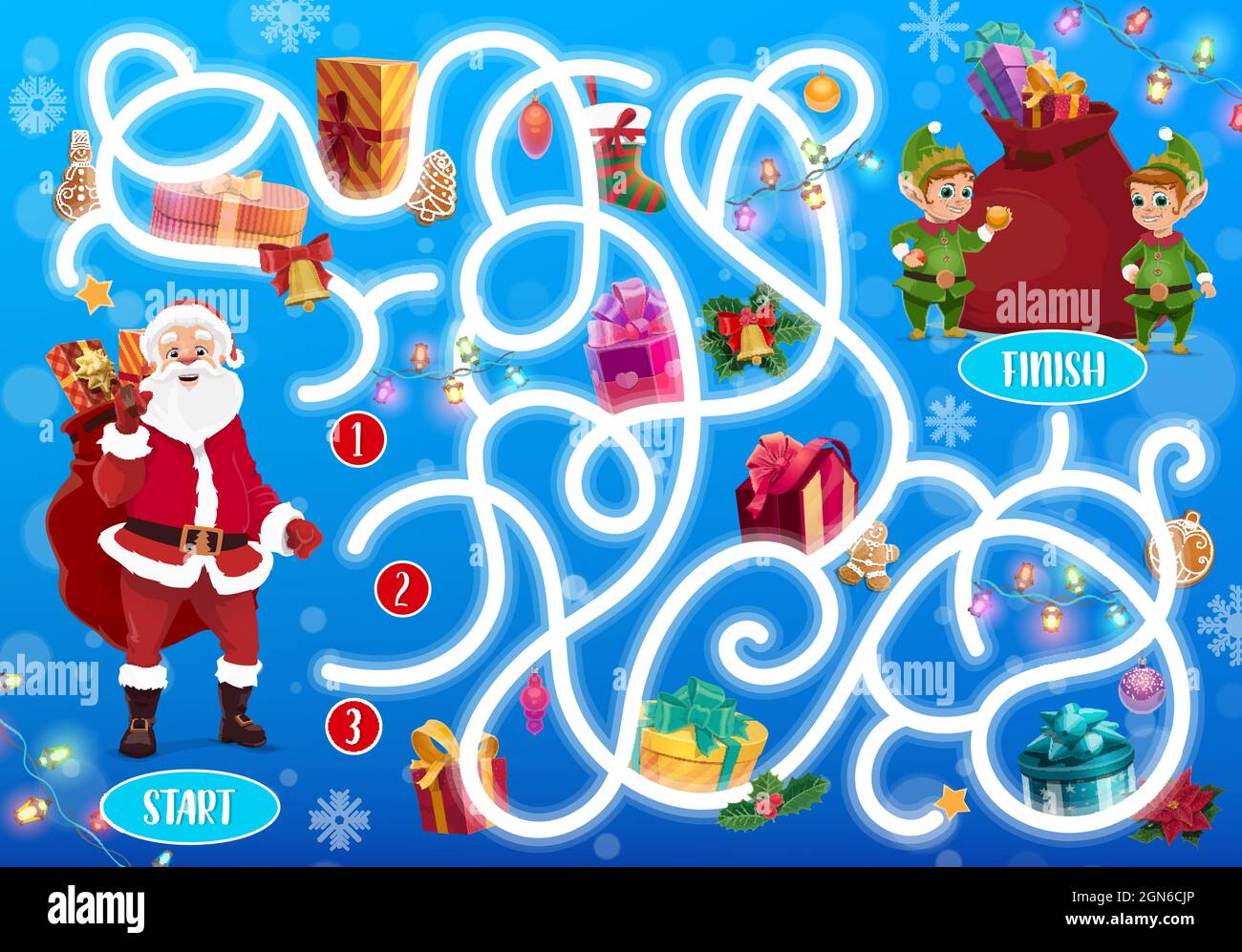 Labyrinthes De Noël Pour Les Enfants