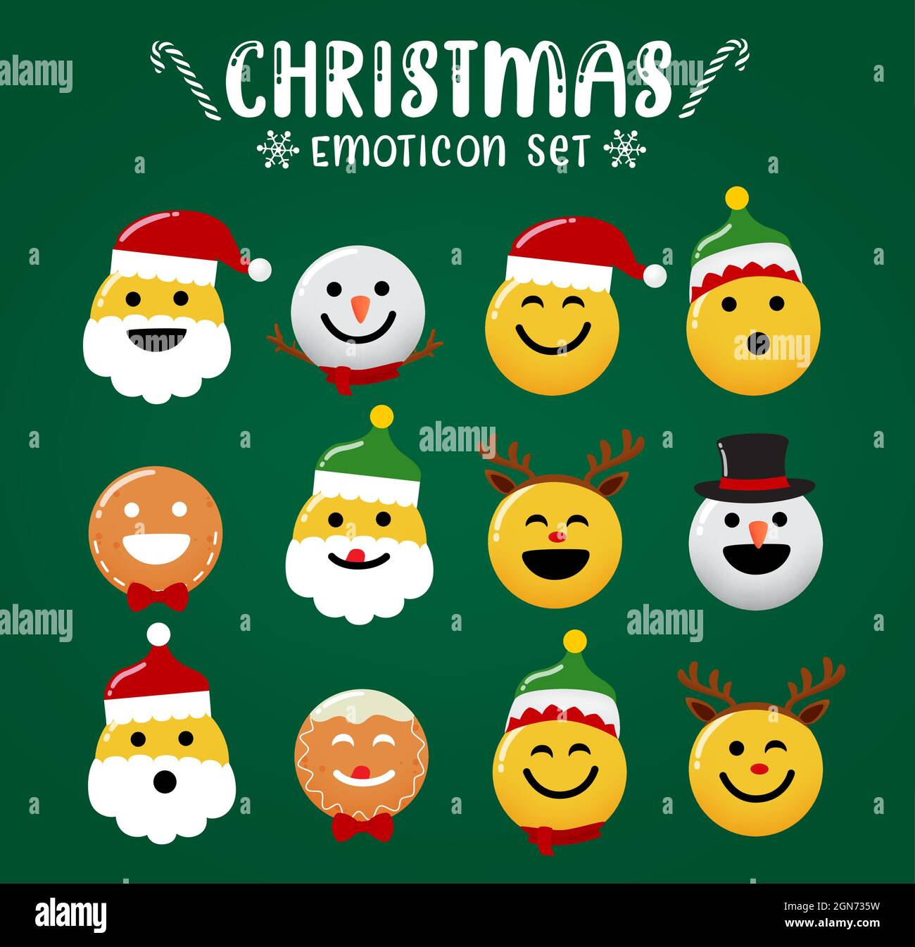 émoticône pere noel Banque d'images vectorielles - Alamy