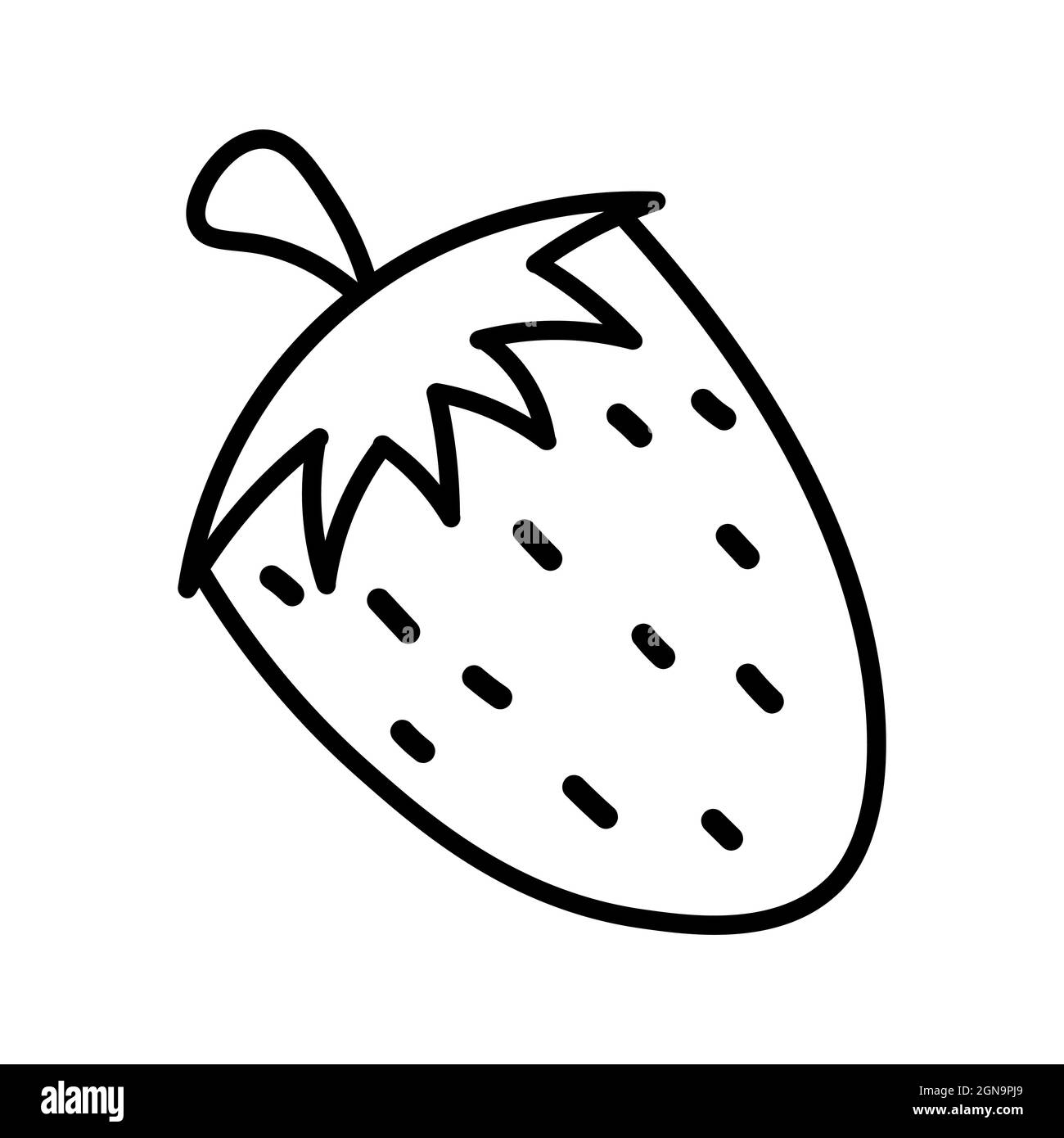 Icône fraise. Contour des fruits, symbole de la fraise. Illustration ...