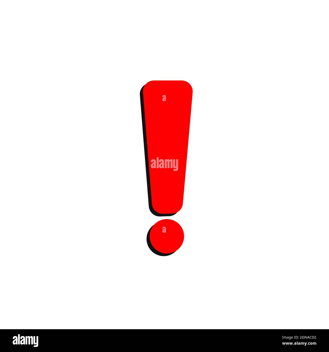 icône d'exclamation isolée sur fond blanc, illustration vectorielle de ...