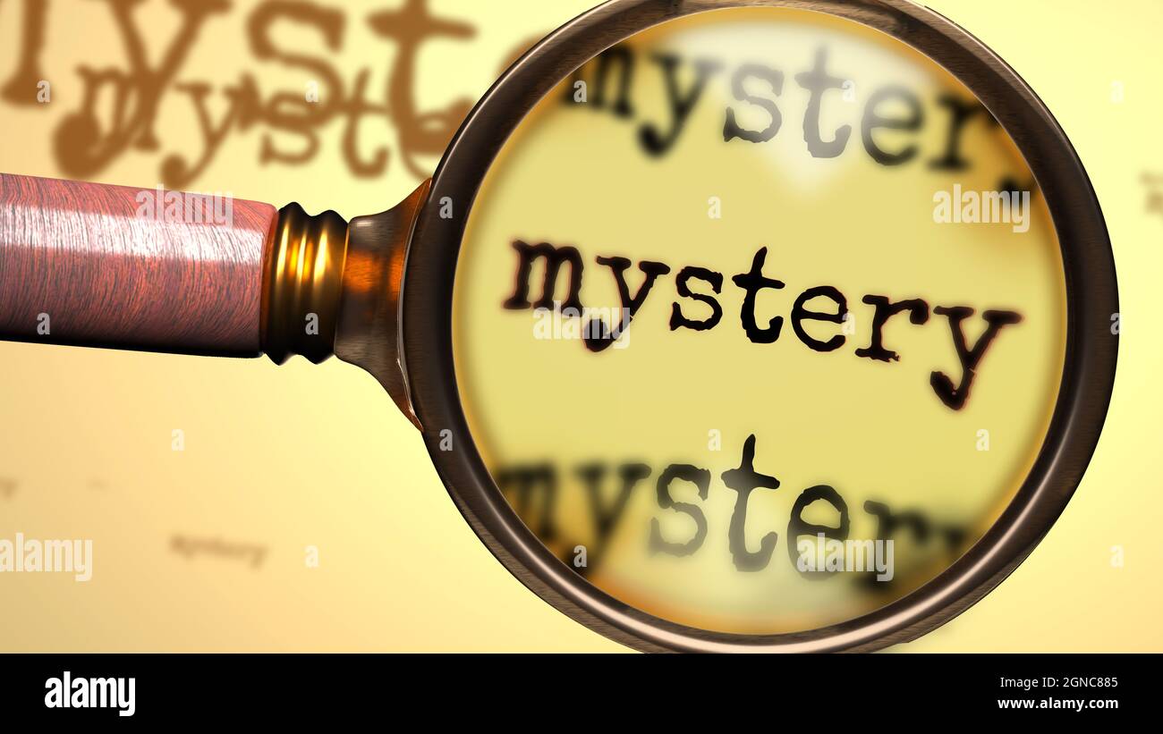 Mystère et une loupe sur le mot anglais mystère pour symboliser l'étude ...