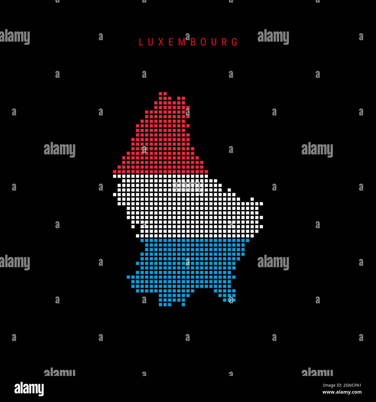 Carte luxembourg pixel Banque de photographies et d’images à haute ...