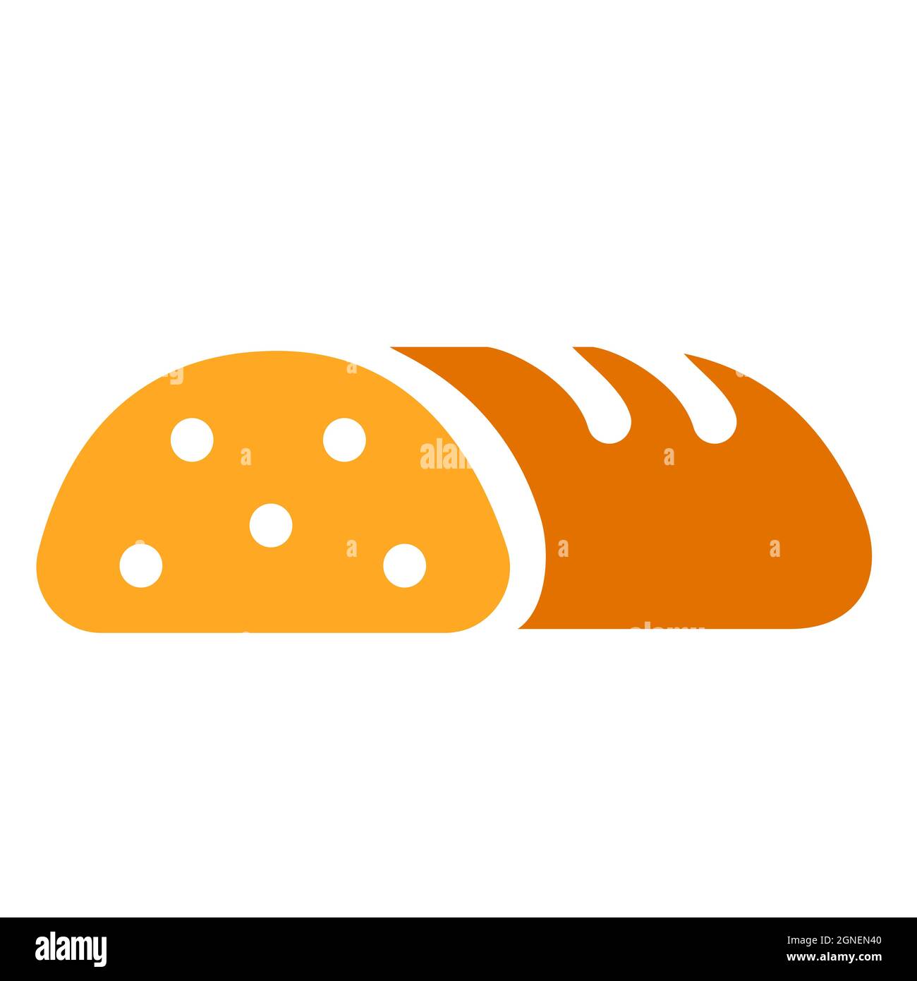illustration de l'icône et du pictogramme de pain très colorés Image ...