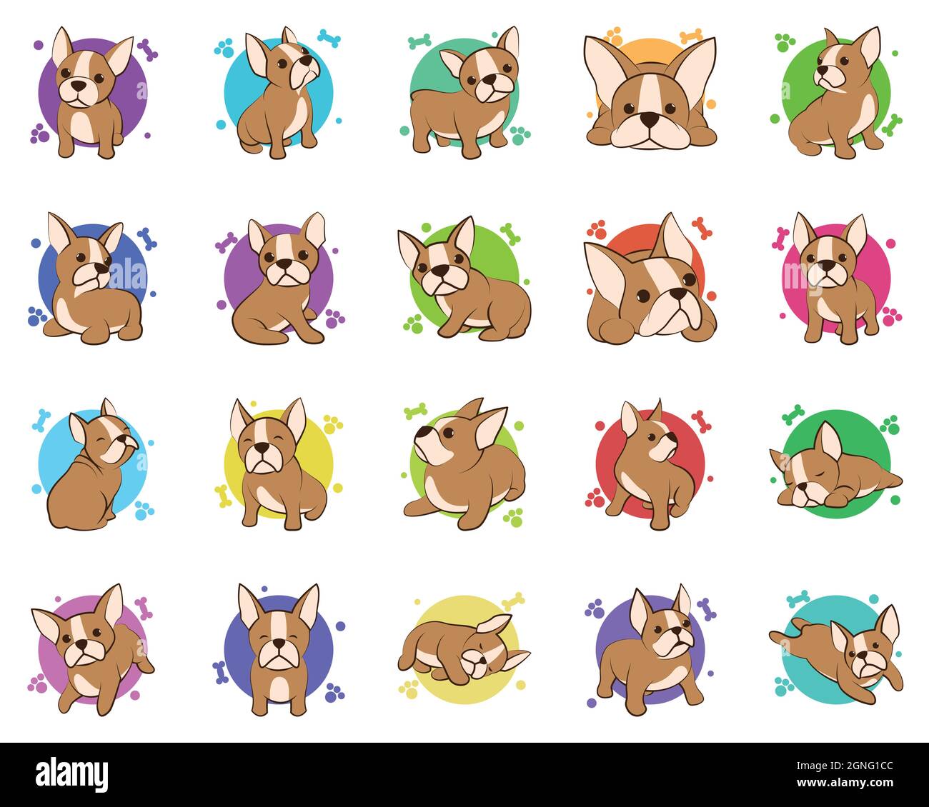 Bulldog français dessin couleur Banque de photographies et d’images à ...