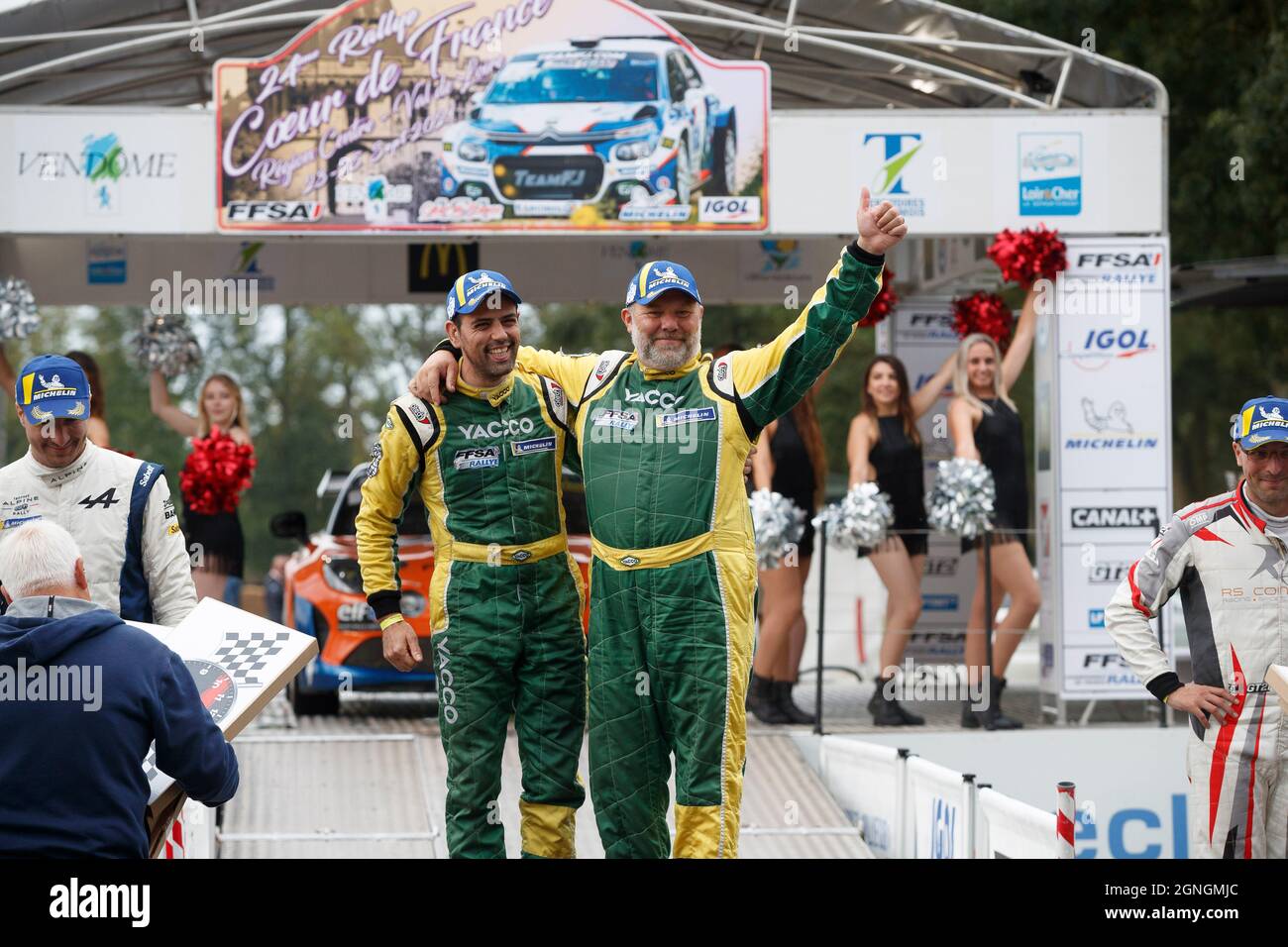 ROBERT Cédric, DUVAL Matthieu, Team Bonneton HDG, Alpine A110, podium ...