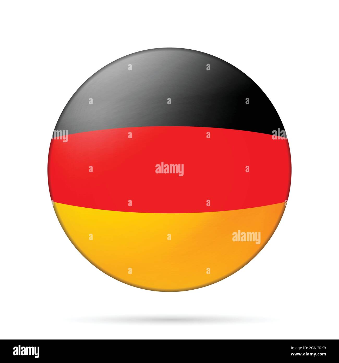 Boule lumineuse en verre avec drapeau de l'Allemagne. Sphère ronde ...