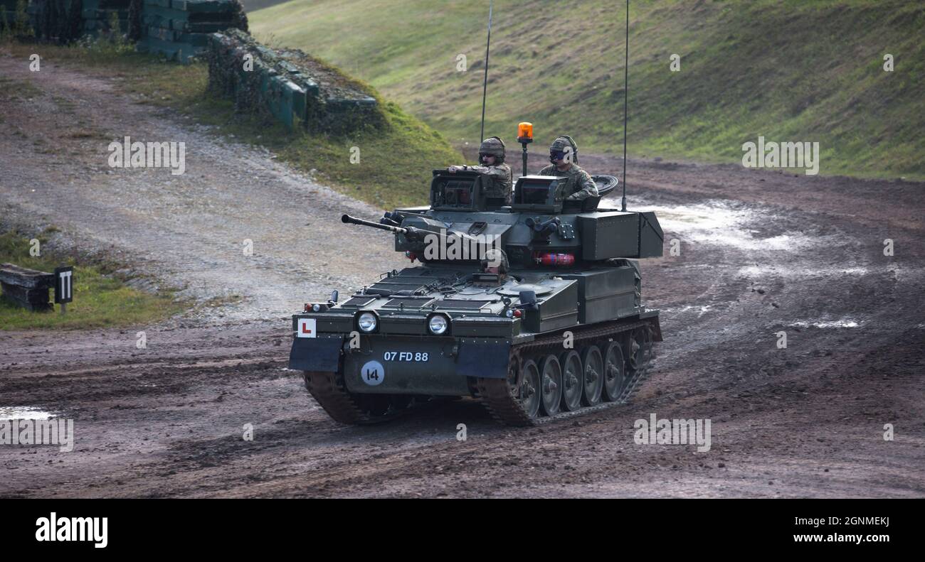 CVR (T) Scimitar British Army close véhicule de reconnaissance ...