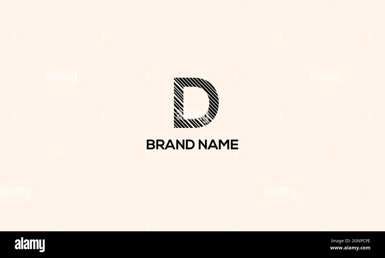 LOGO LETTRE D AVEC DESSIN AU TRAIT POUR ILLUSTRATION Image Vectorielle ...