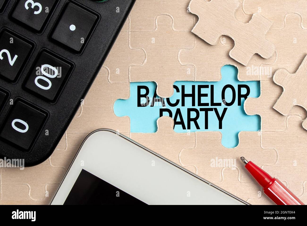 Panneau écrit à la main partie Bachelor. Concept signification partie ...