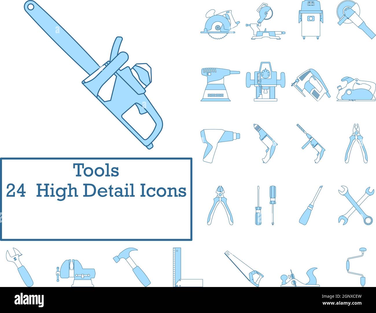 Icone les outils Banque d'images vectorielles - Alamy