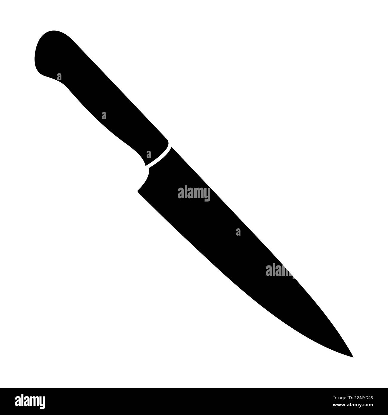 Silhouette de couteau. Icône noire de l'équipement du chef. Symbole de ...