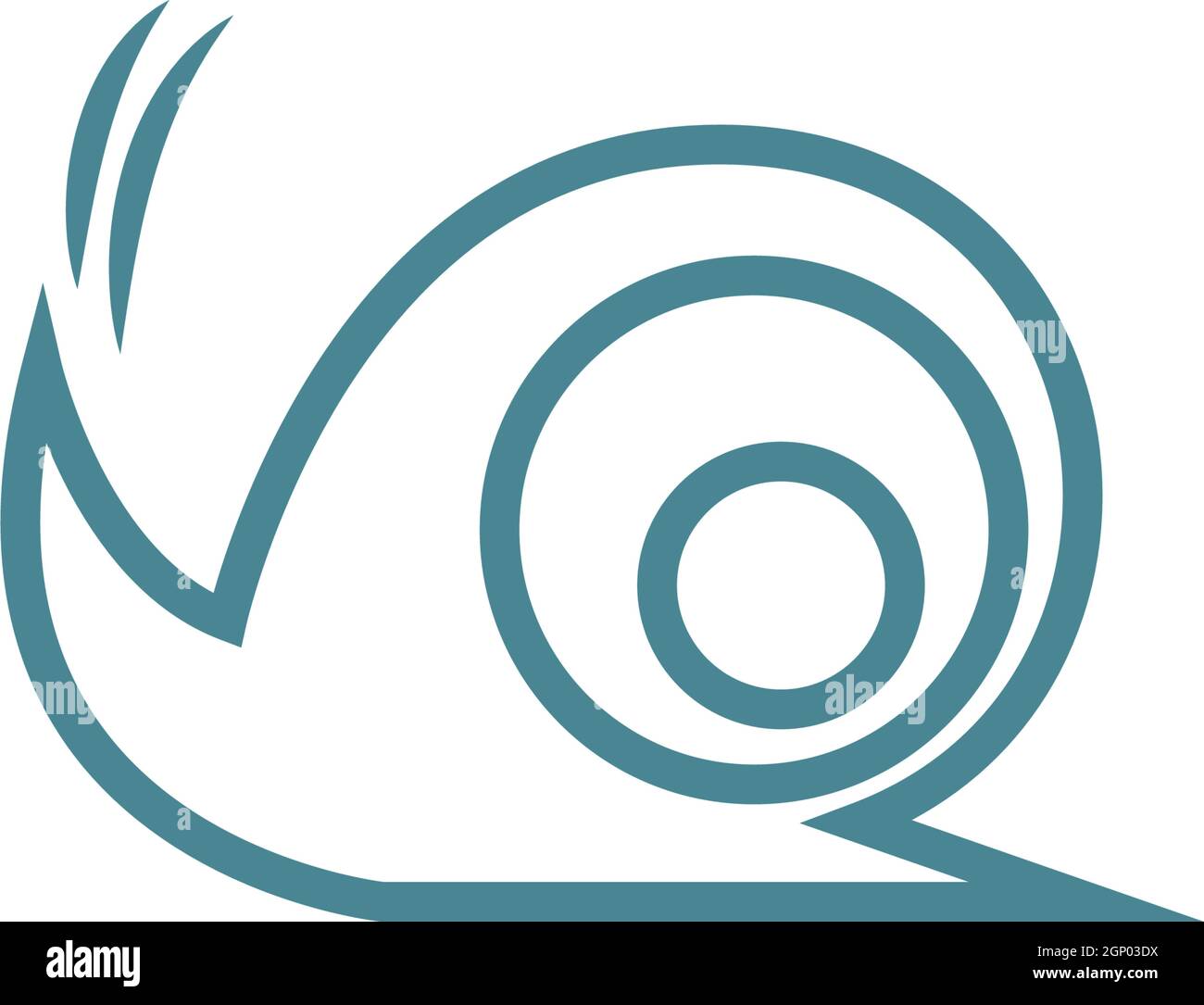 Logo escargot icône dessin illustration vecteur Image Vectorielle Stock ...