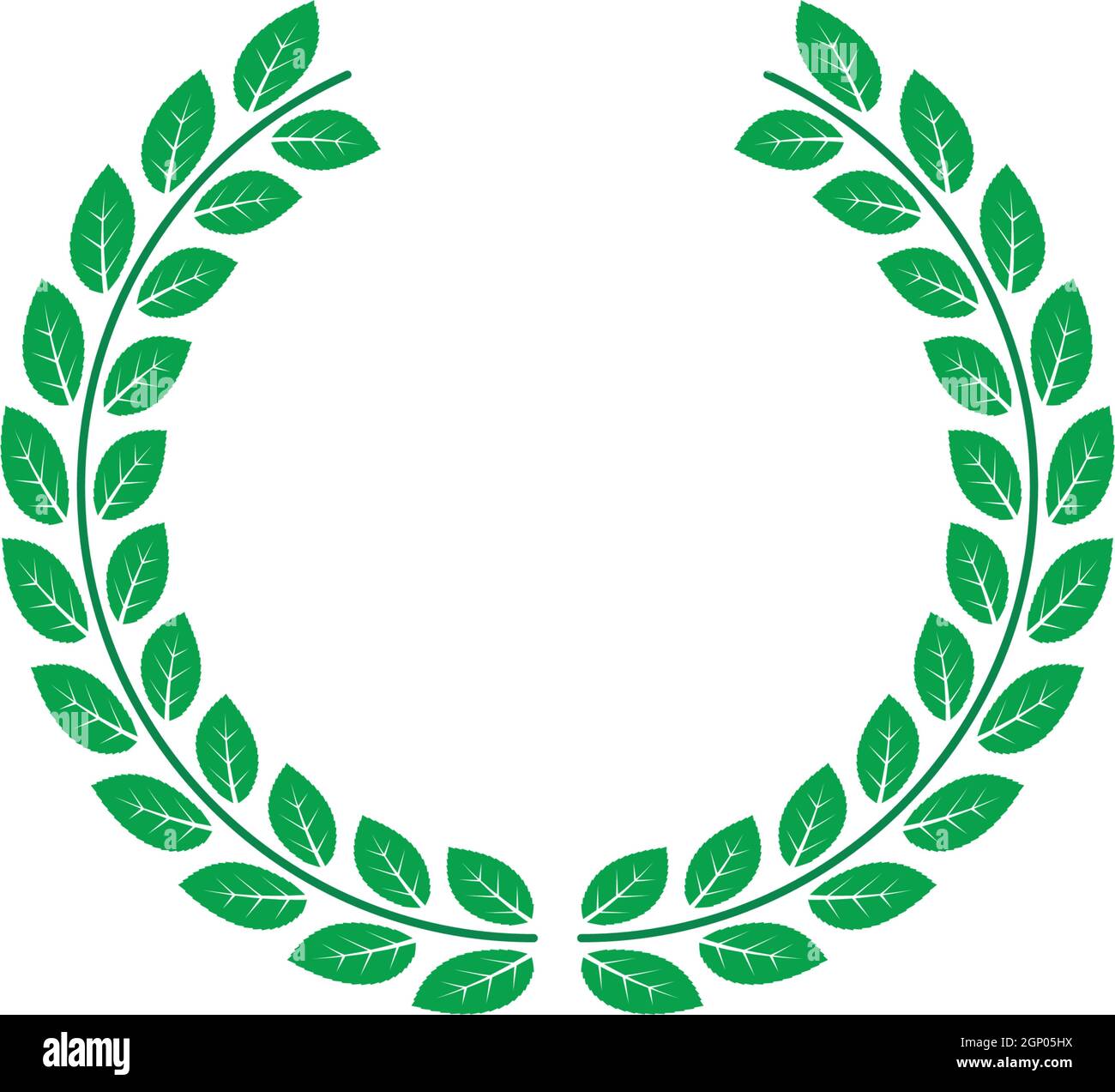 Vecteur de feuille de couronne de laurier Banque d'images vectorielles - Alamy