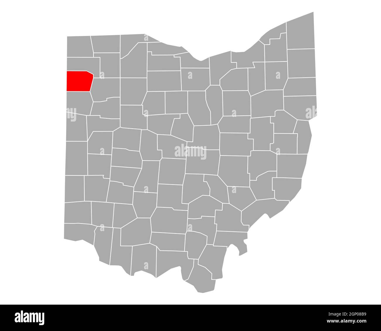 Carte de paulding ohio Banque de photographies et d’images à haute ...