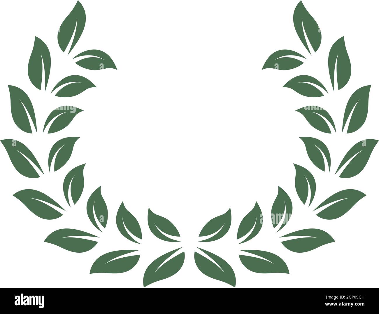 Vecteur de feuille de couronne de laurier Banque d'images vectorielles - Alamy
