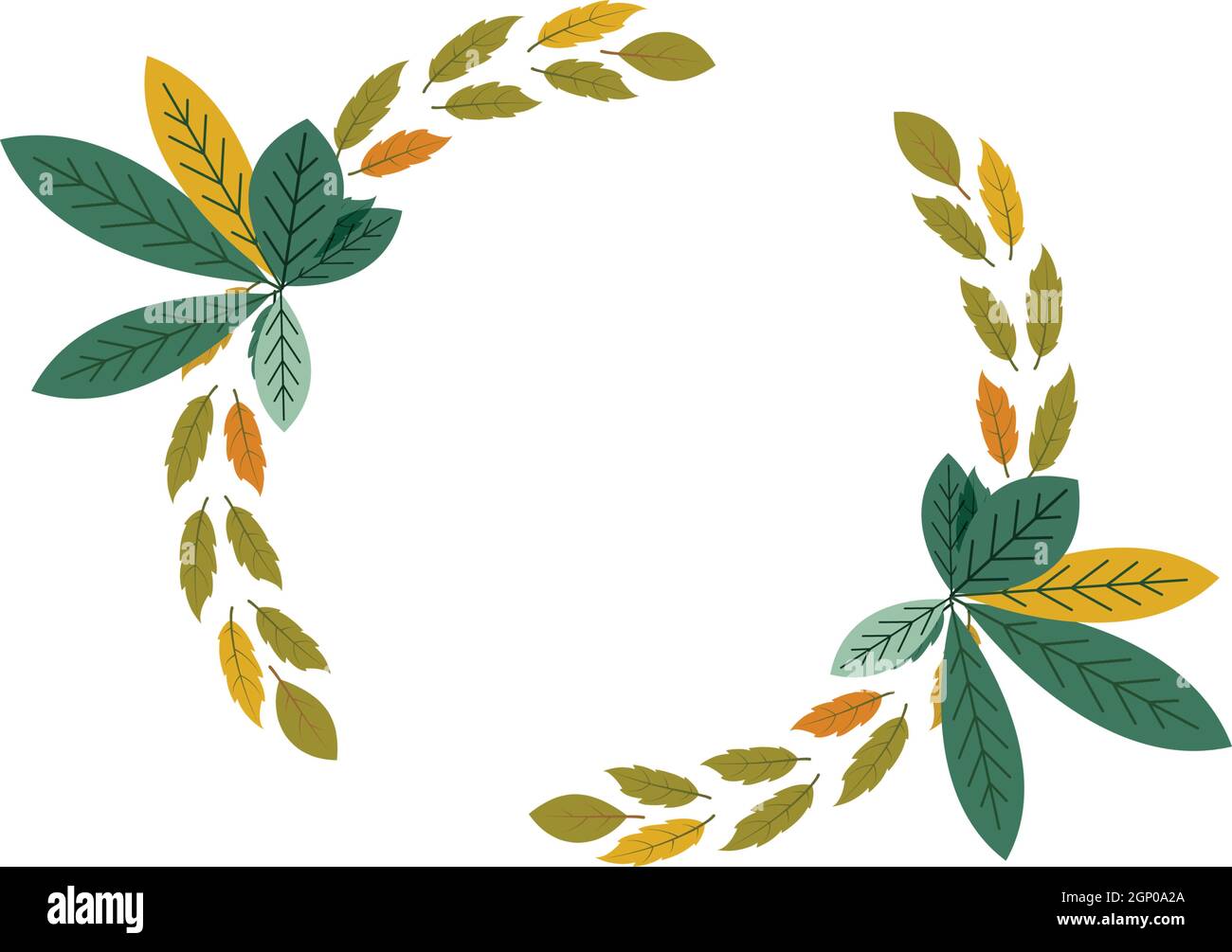 Vecteur de feuille de couronne de laurier Banque d'images vectorielles - Alamy