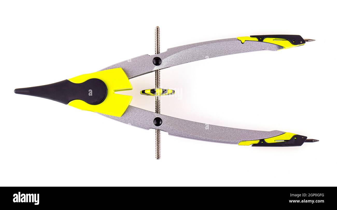 Le dessin en couleur compas sur fond blanc Photo Stock - Alamy