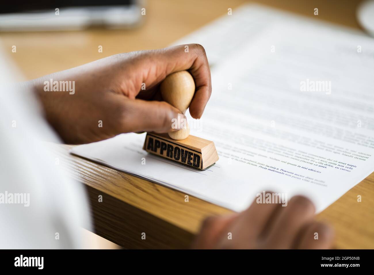 Timbre ou certificat de contrat de notaire afro-américain Photo Stock ...