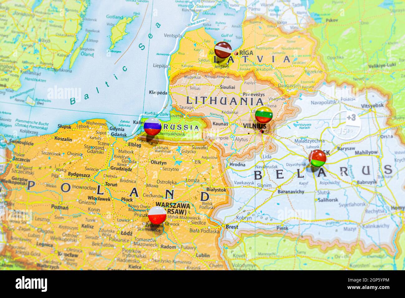 Baltic countries political map baltic Banque de photographies et d ...