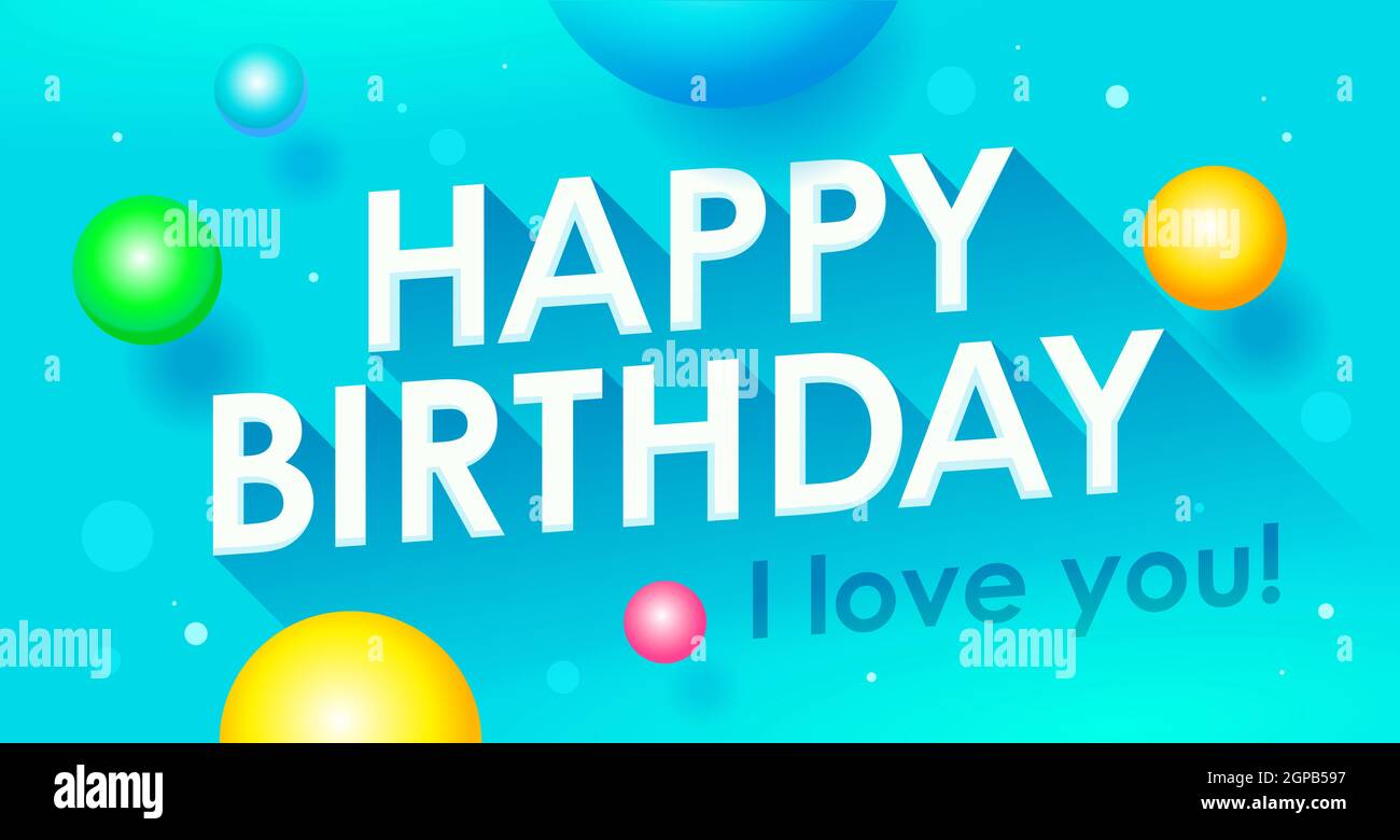 Carte d'anniversaire. Illustration vectorielle. Joyeux anniversaire ...