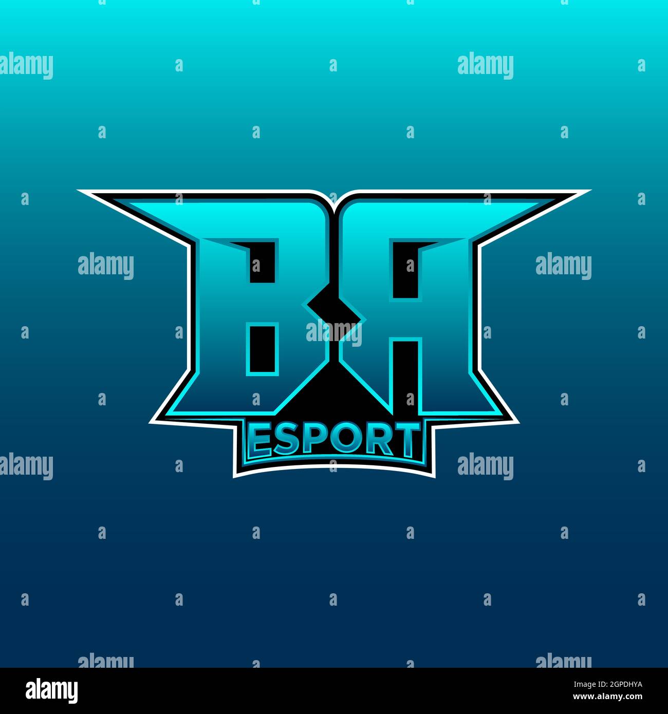 Initial br logo vector vectors Banque de photographies et d’images à ...