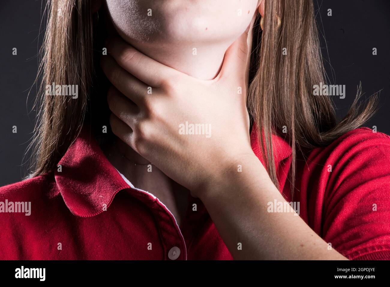 Muscles de la gorge humaine Banque d'image et photos - Alamy