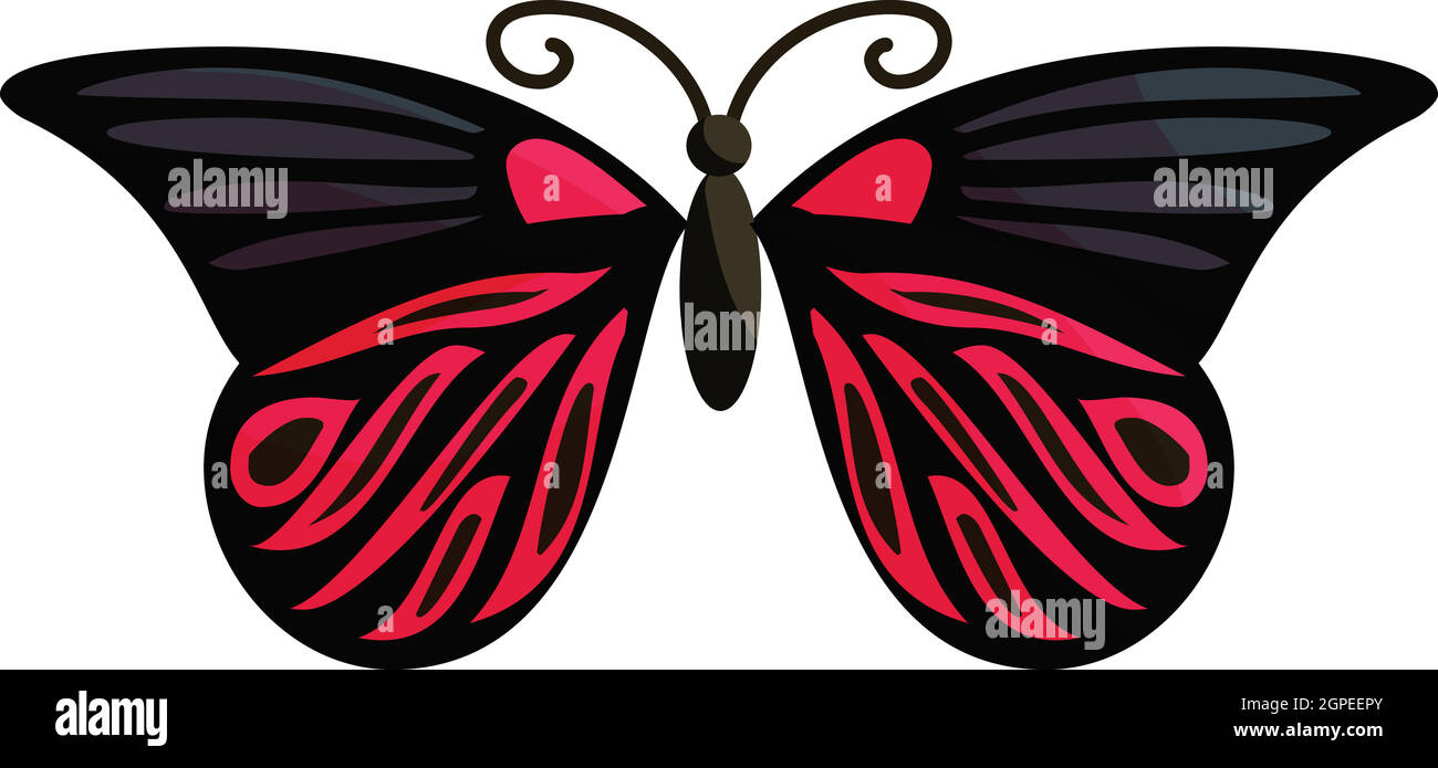 Papillon rouge Banque d'images vectorielles - Alamy