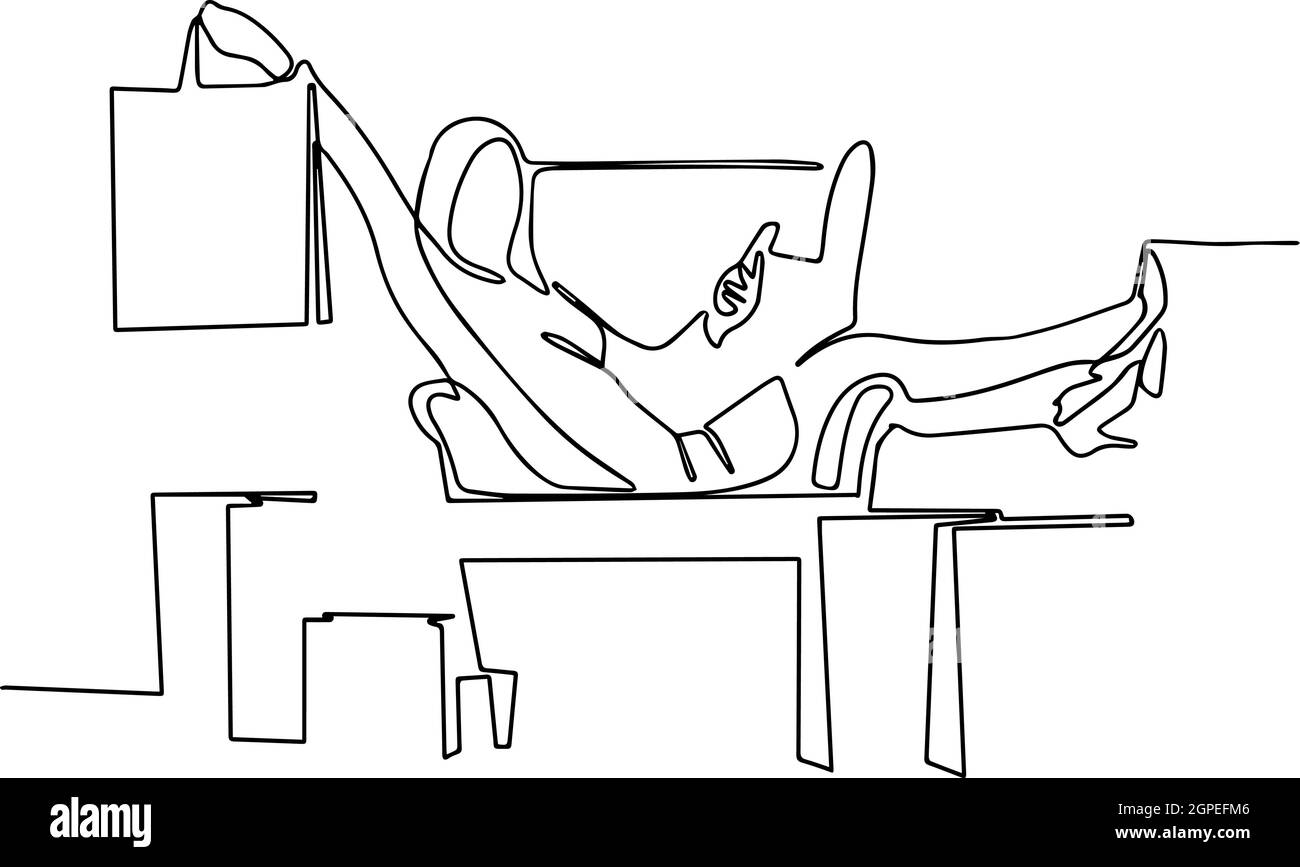 Femme assise dans un fauteuil Banque d'images vectorielles - Alamy