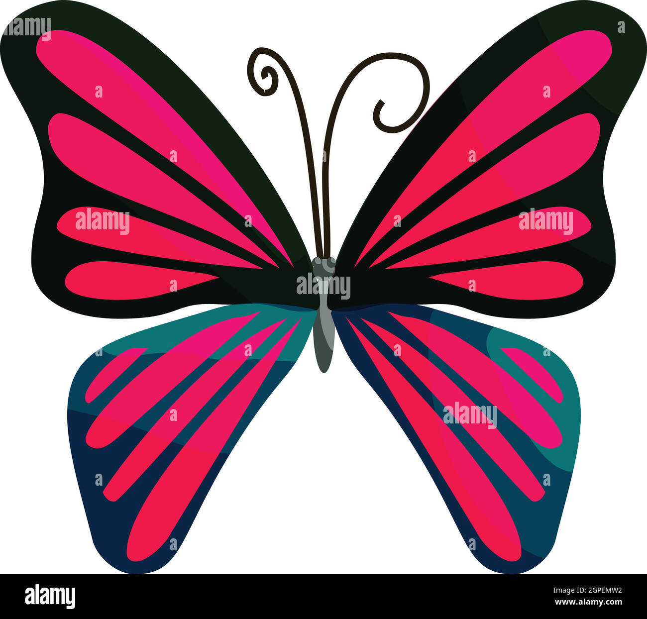 Butterfly animals cartoon illustration Banque d'images vectorielles ...