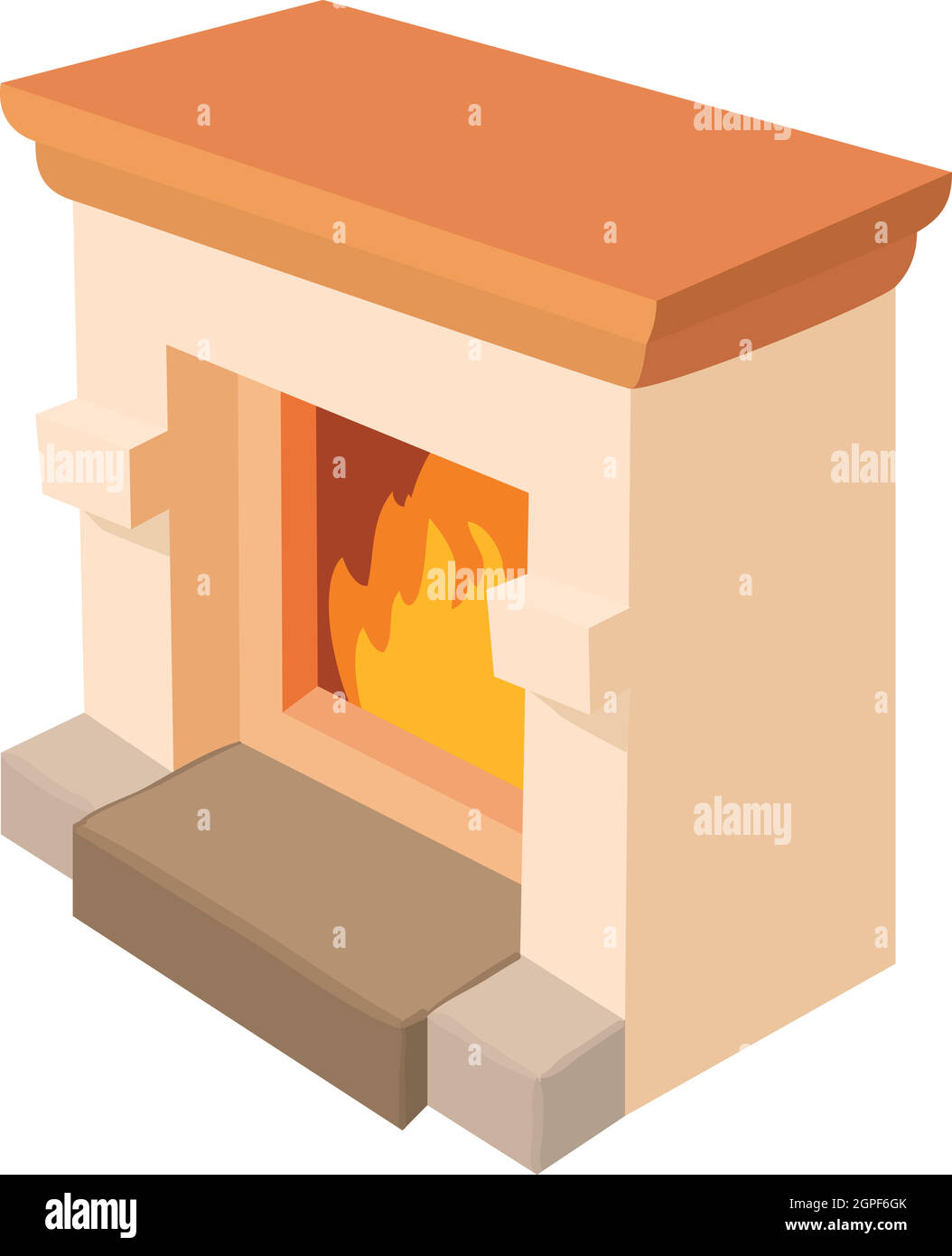 Fireplace cartoon Banque d'images vectorielles - Alamy