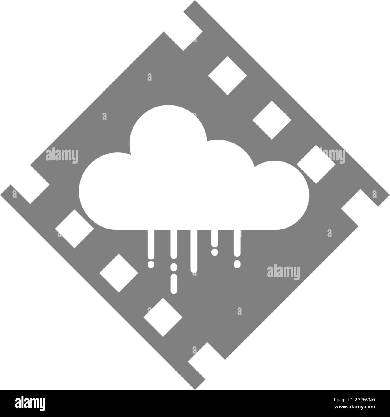 Rain symbol Banque d'images noir et blanc - Alamy