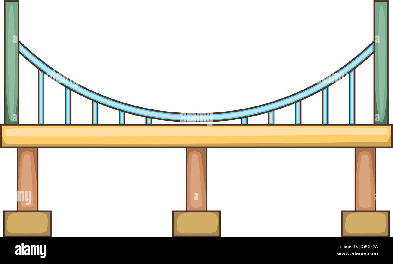Grand pont, l'icône de style cartoon Image Vectorielle Stock - Alamy