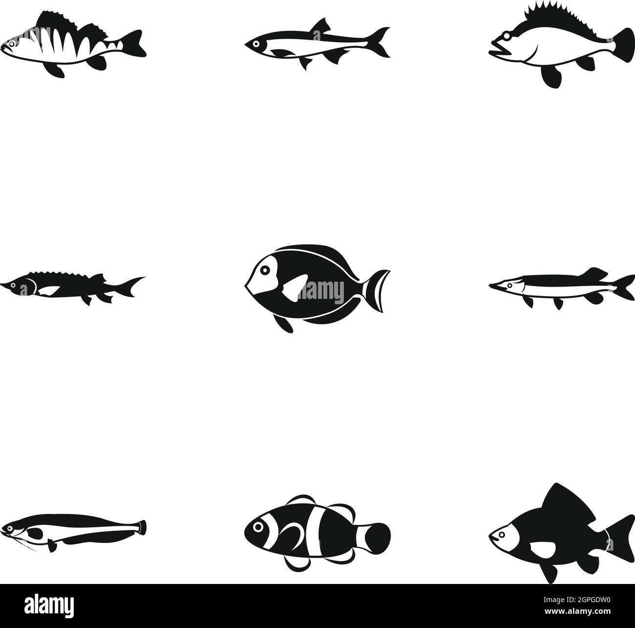 Poissons d'aquarium marins Banque d'images vectorielles - Alamy