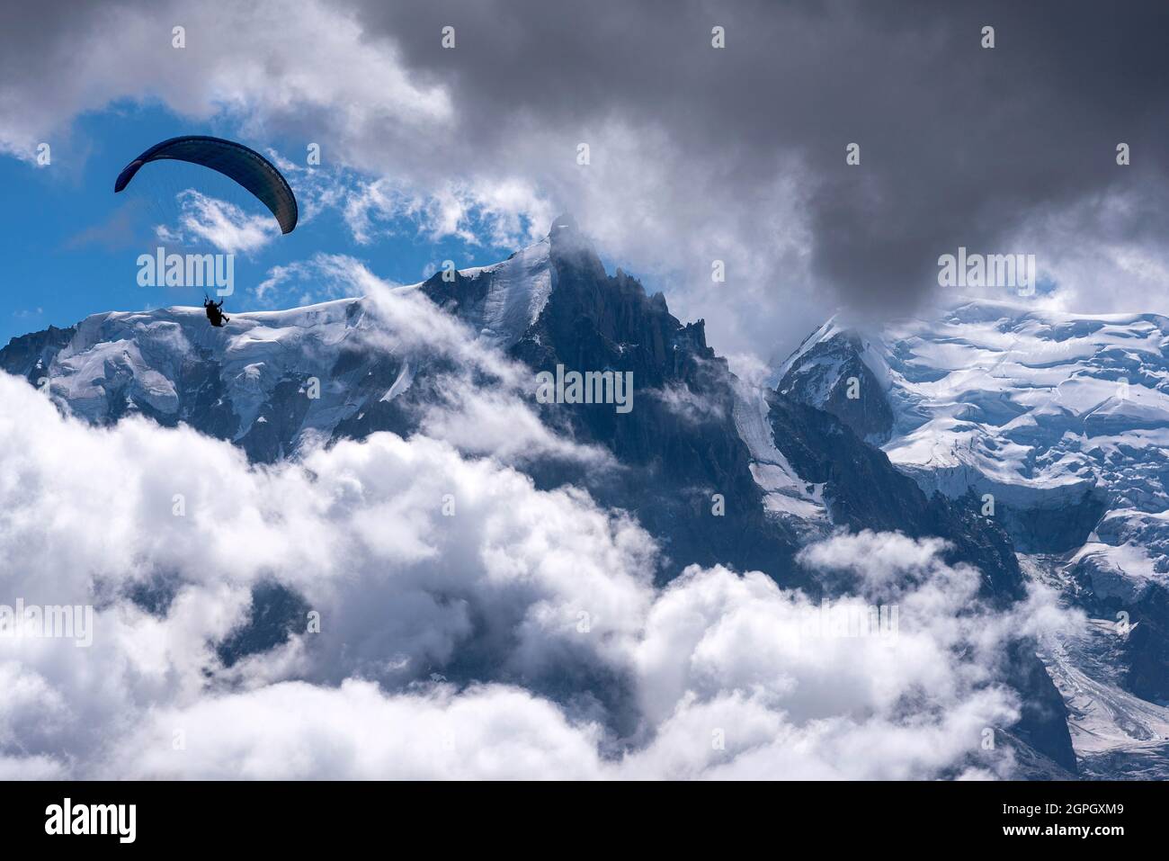 France, haute-Savoie (74), Chamonix-Mont-blanc, massif des Aiguilles ...
