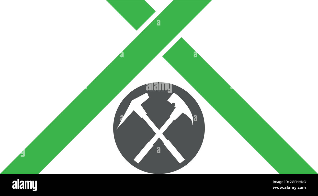 Logo de toiture Banque d'images vectorielles - Alamy