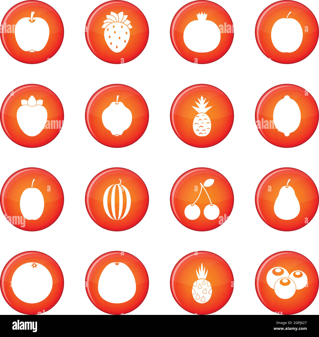 Icônes de fruits Banque d'images vectorielles - Alamy
