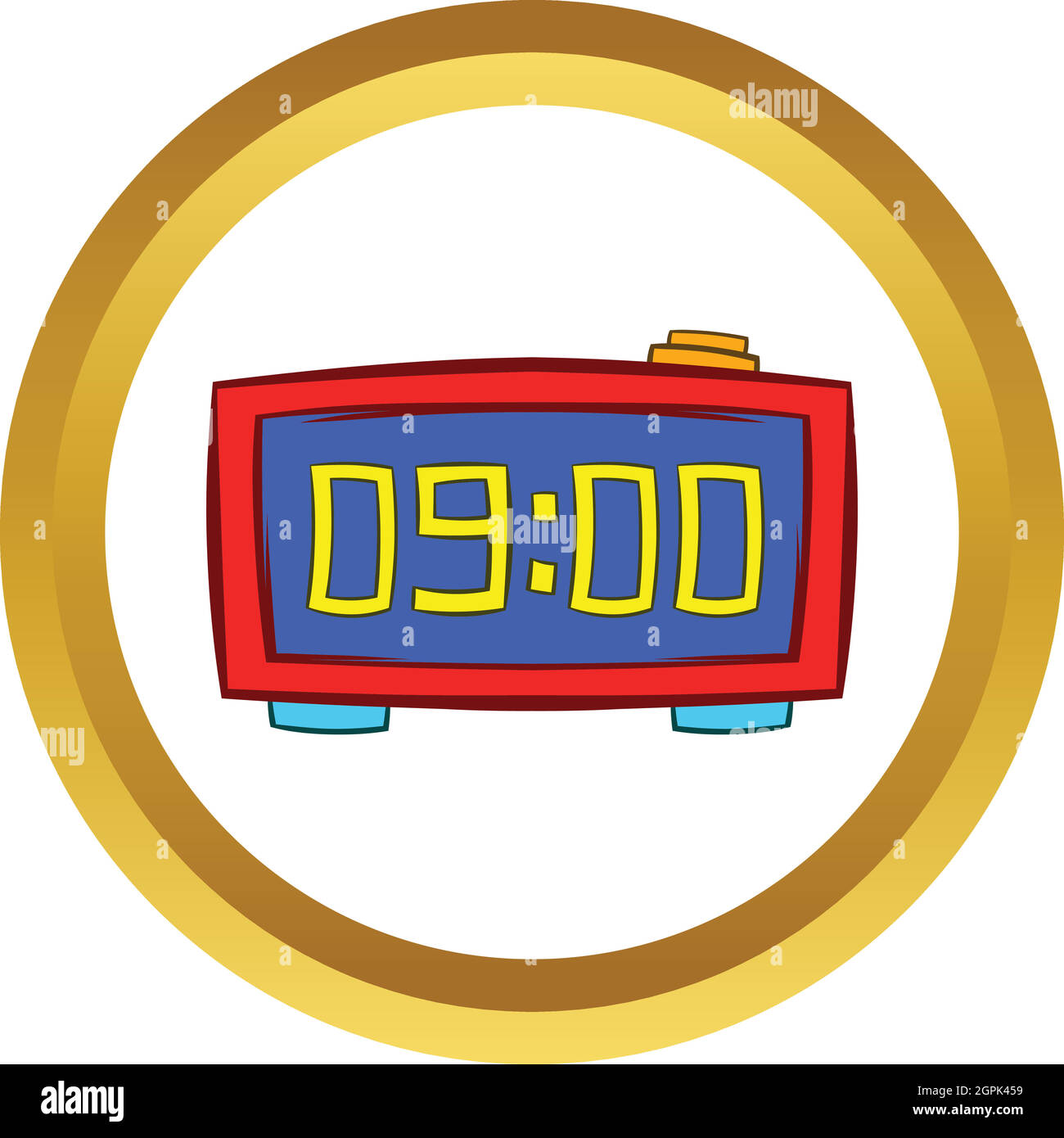 Tableau numérique vecteur d'horloge, l'icône de style cartoon Image ...
