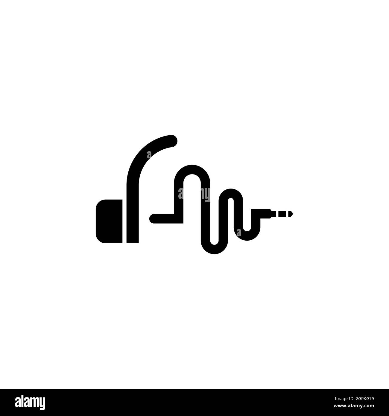 Icône vectorielle de modèle de logo de casque Photo Stock - Alamy