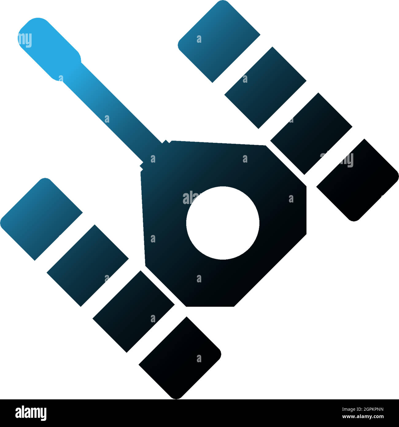 Modèle de conception de logo d'icône de char militaire, de char ...