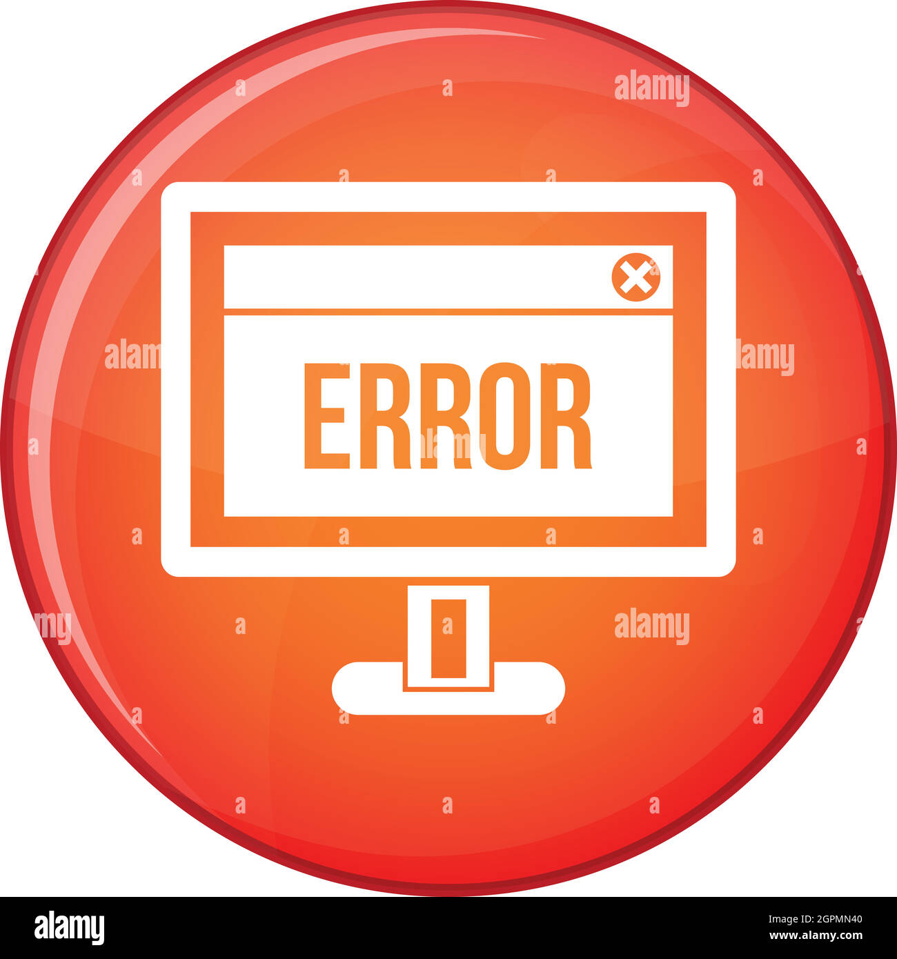 Ordinateur et panneau d'arrêt Banque d'images vectorielles - Alamy