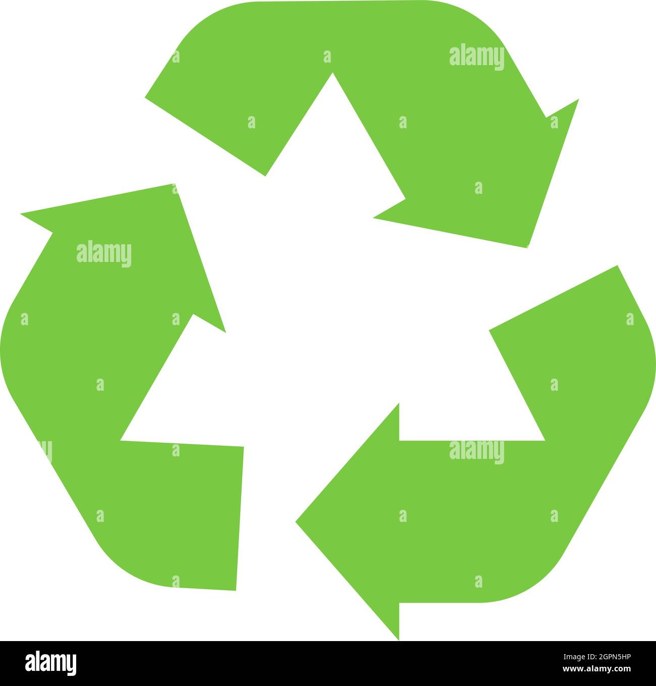 Symbole de recyclage triangle vert flèches. Illustration vectorielle le ...