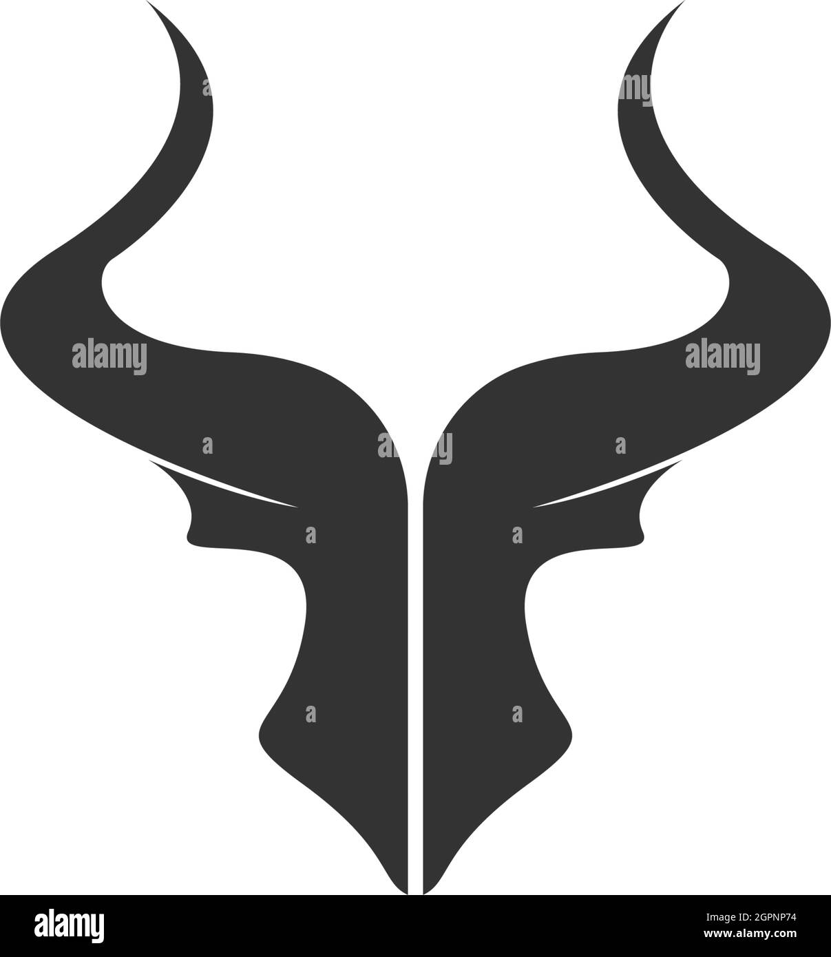 Logo Bul Icon, logo de l'icône de la tête de buffle design vectoriel ...