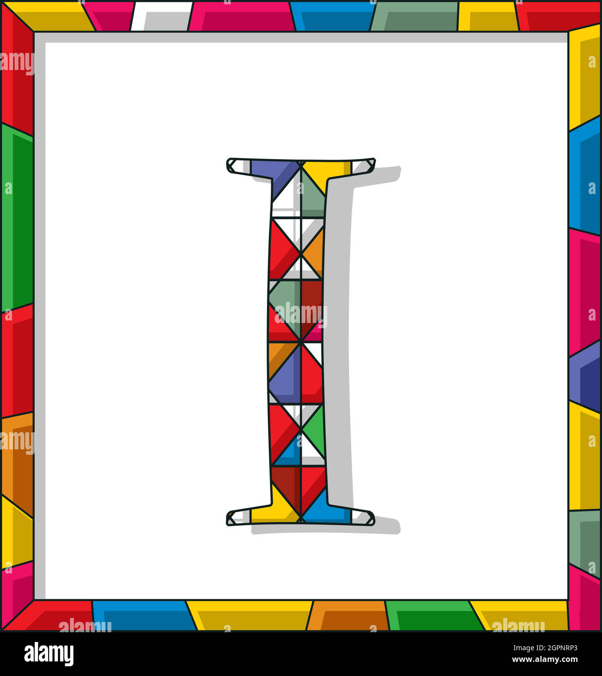 Lettre i majuscule Banque d'images vectorielles - Alamy