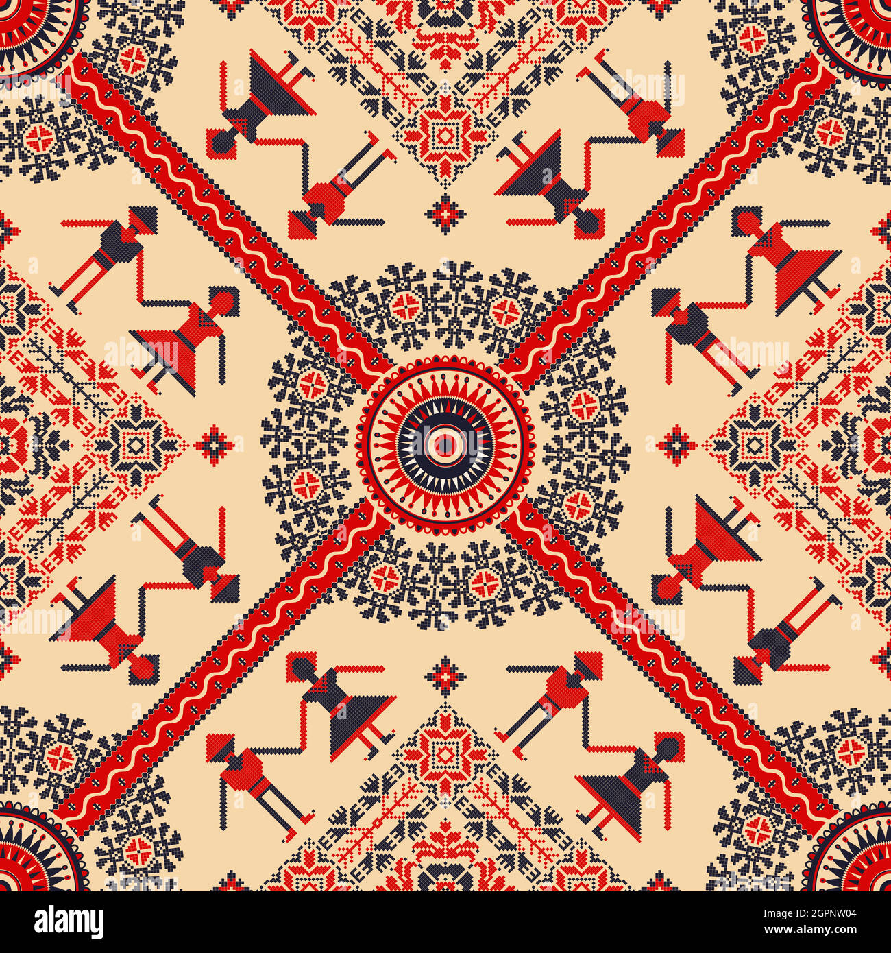 Motif Traditionnel Roumain Banque d'images vectorielles - Alamy