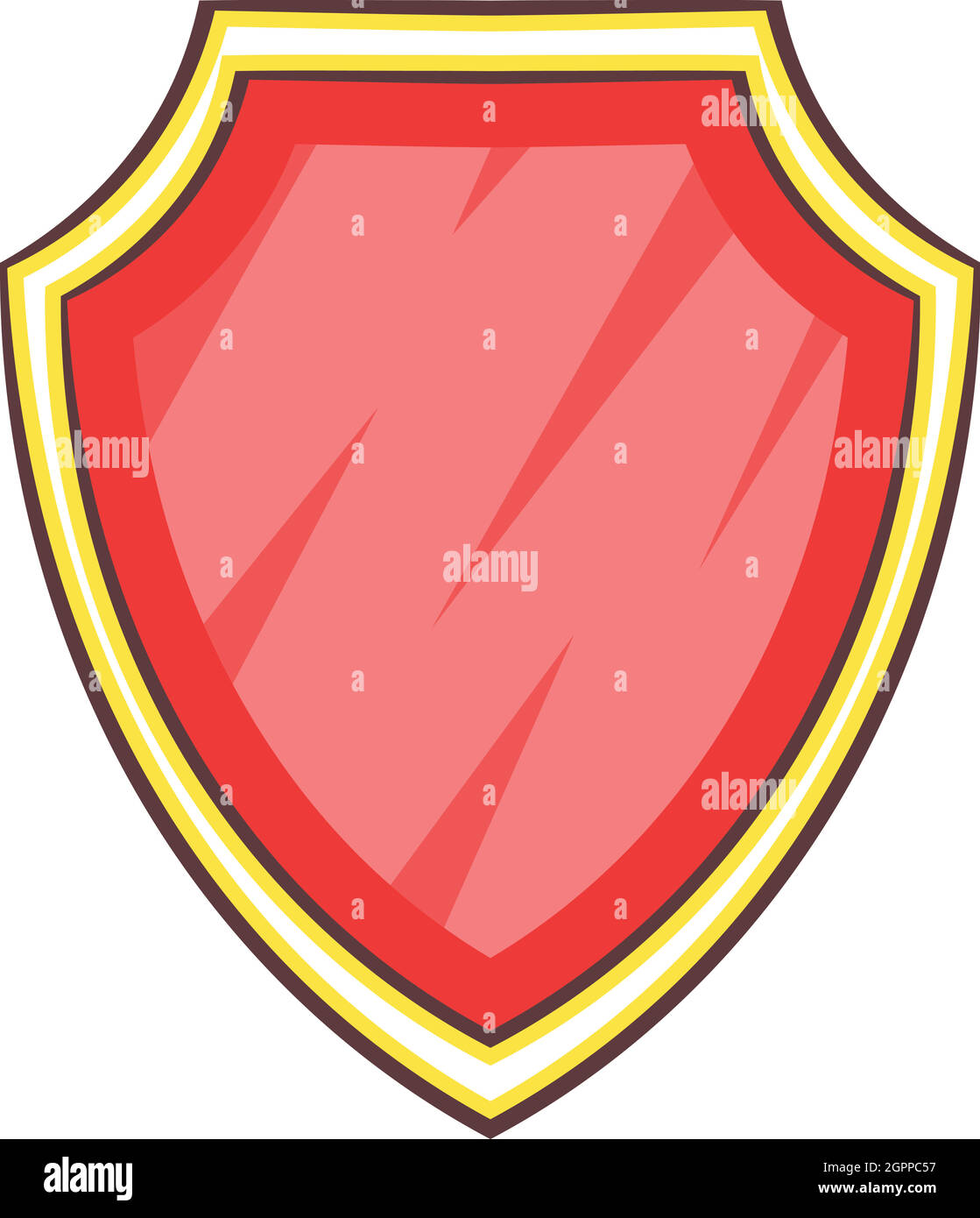 Symbole bouclier rouge Banque d'images vectorielles - Alamy