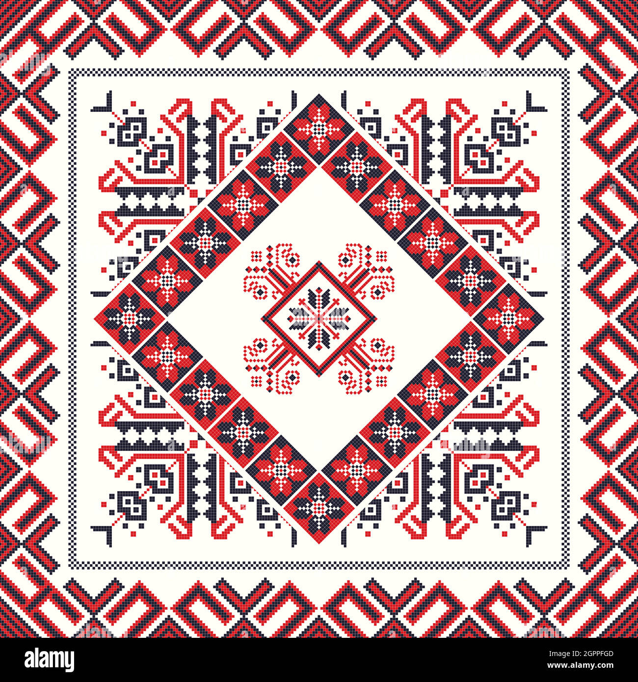 Motif Traditionnel Roumain Banque d'images vectorielles - Alamy