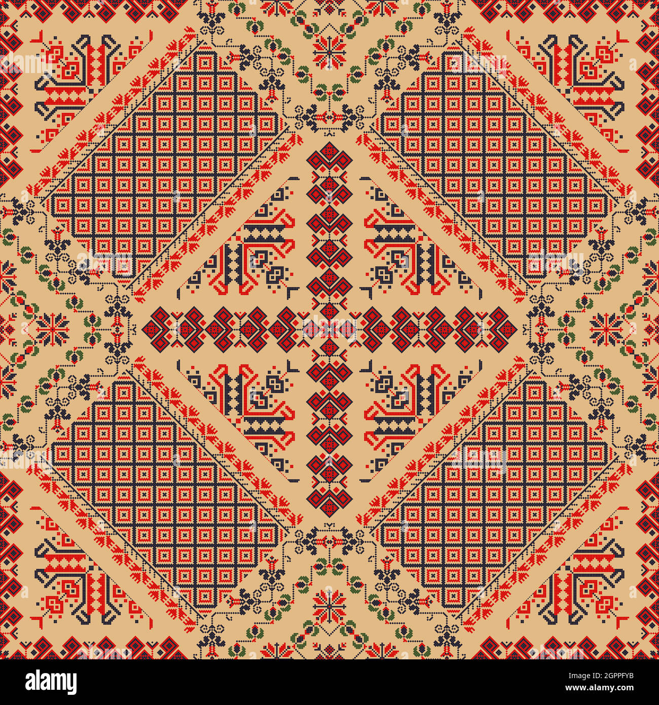 Motif Traditionnel Roumain Banque d'images vectorielles - Alamy