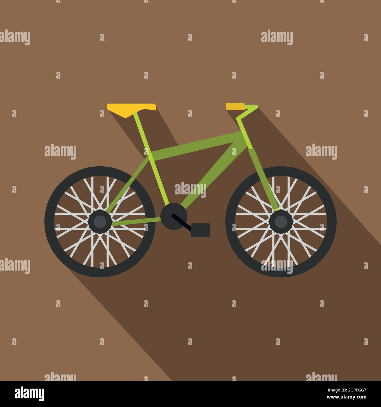 Panneau de signalisation cycliste vert Banque d'images vectorielles - Alamy